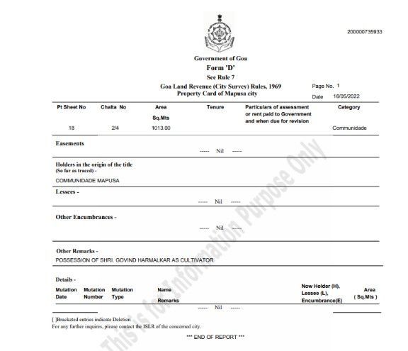 Goa Land Records 2025: Check Land Records Online | Latest Updates