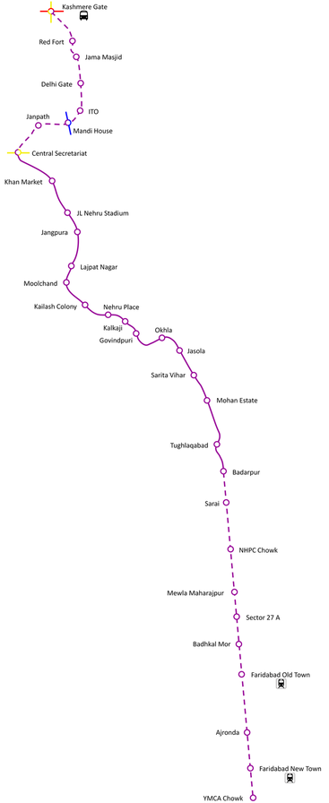 Delhi Violet Line Metro Route, Map, Fare, Schedule and Latest News