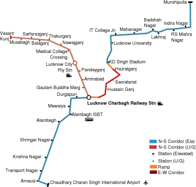 Lucknow Metro - Route, Lines, Fare, and Timings