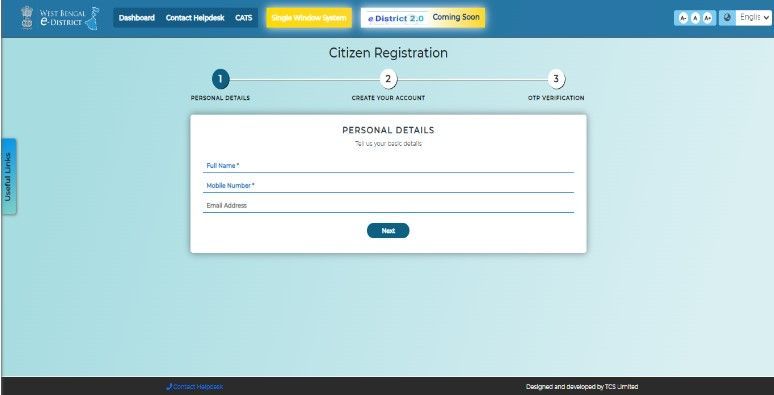 E-District West Bengal - From Applicant Login to Services Offered