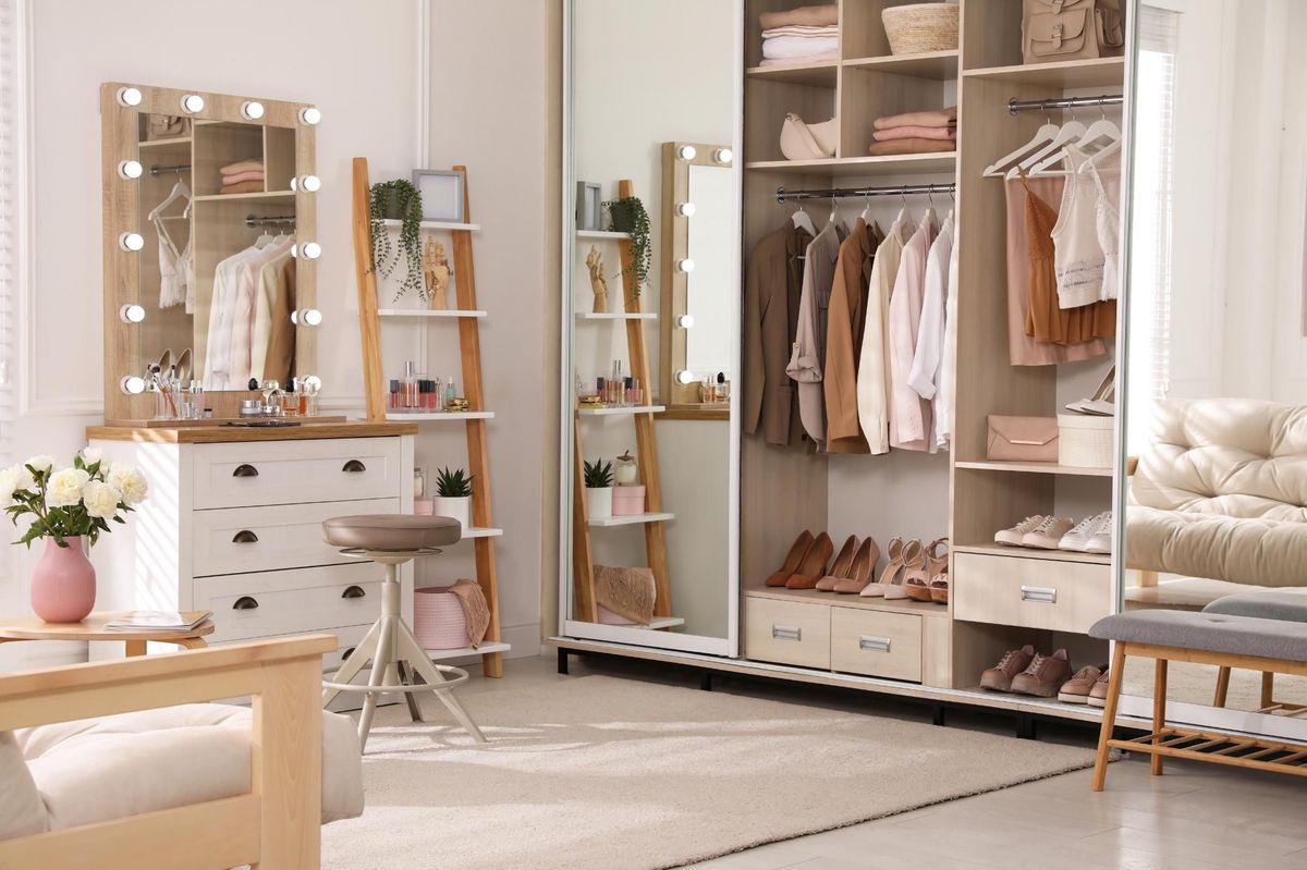 Top Modern Wardrobe Design with Dressing Table to Make Your Bedroom ...