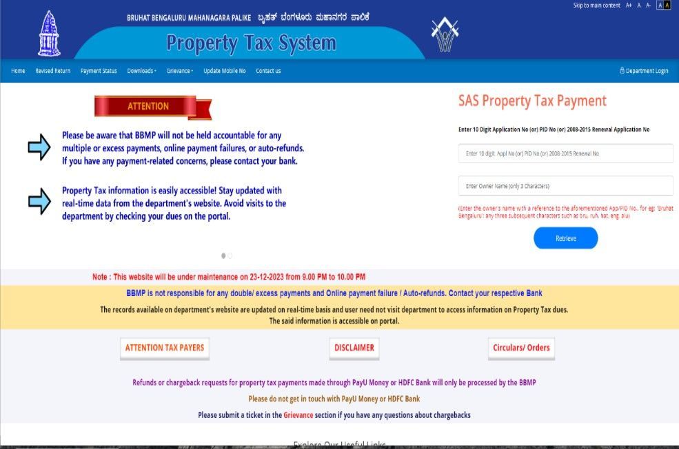 Bruhat Bengaluru Mahanagara Palike - BBMP Bangalore