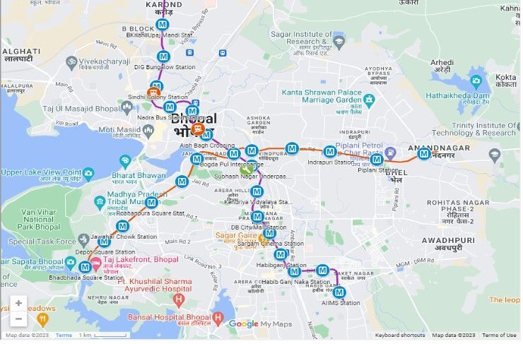 𝐁𝐡𝐨𝐩𝐚𝐥 𝐌𝐞𝐭𝐫𝐨 : Route Map, Proposed Lines | Operational by July 2025