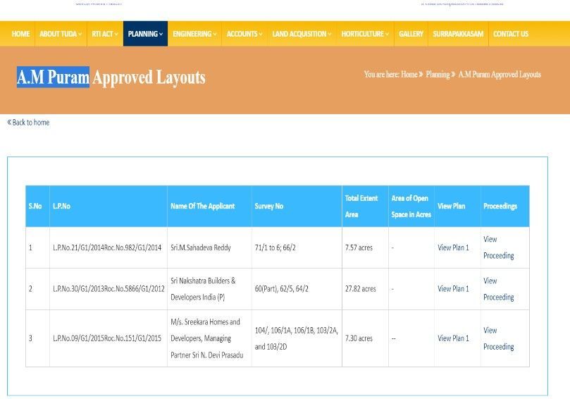 TUDA - Tirupati Urban Development Authority - Housing Schemes