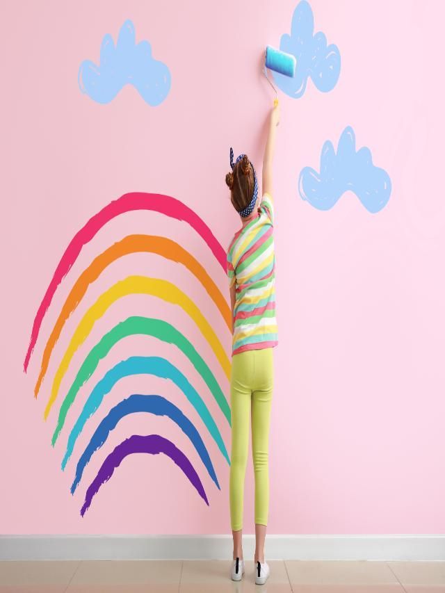 7 Brilliant Rainbow Wall Painting Ideas