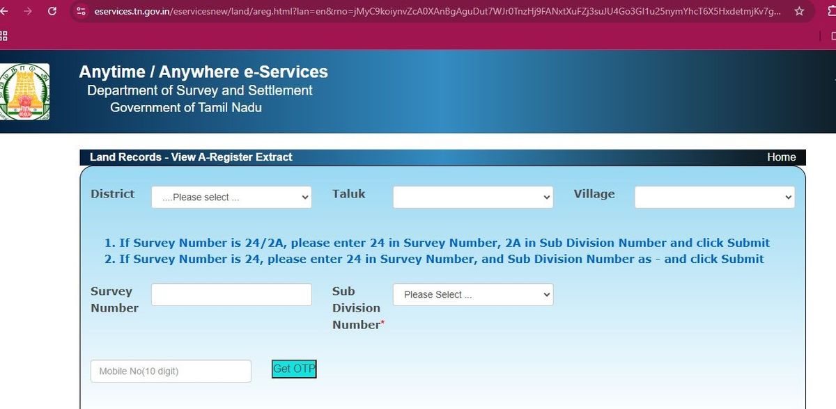 பட்டா சிட்டா ஆன்லைன் 2025 - தமிழ்நாடு நிலப் பதிவேடுகளின் மின் சேவைகள்