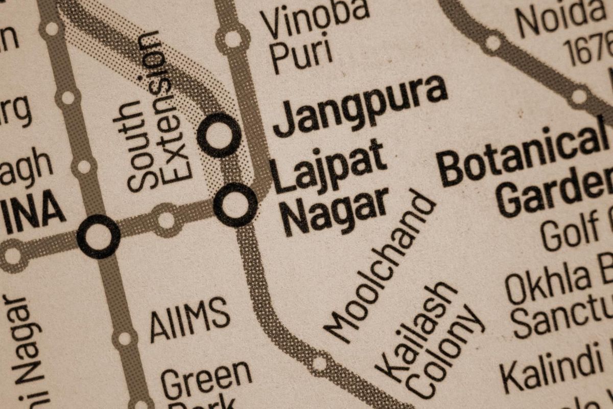 Lajpat Nagar Metro Station on Pink & Violet Line of Delhi Metro