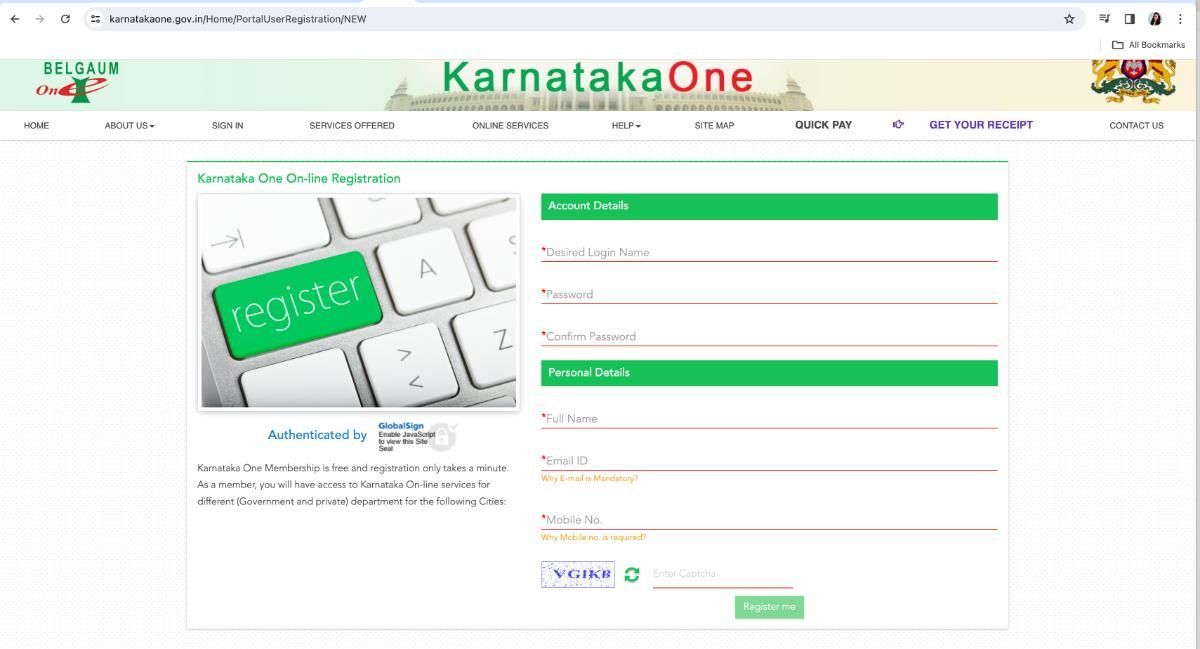 Karnataka One Online Portal - Login, Services & More