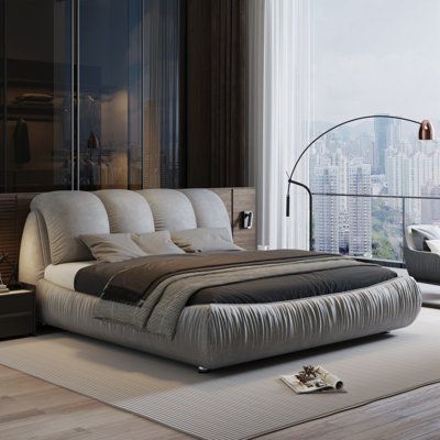 King Bed Illustration Luxe Modern Design Queen Size Bed For Bedroom