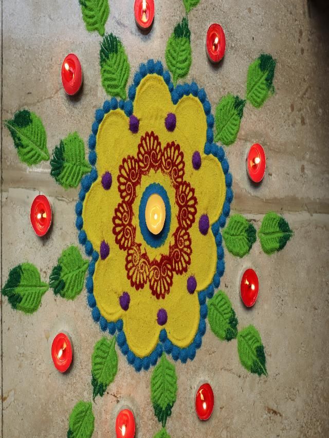 7 Simple & Easy Rangoli Designs