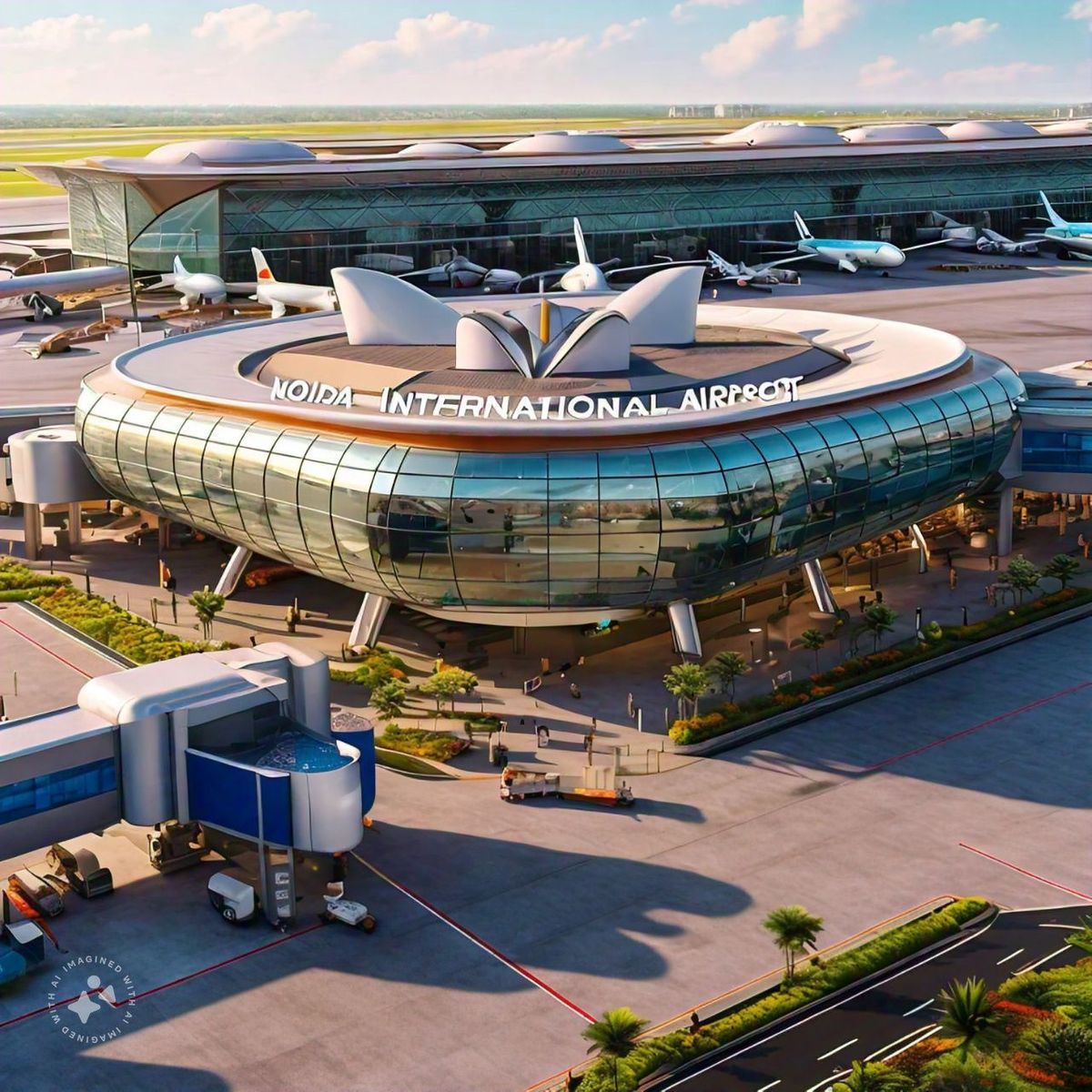 A Sneak Peek at the Noida International Airport Through AI Images