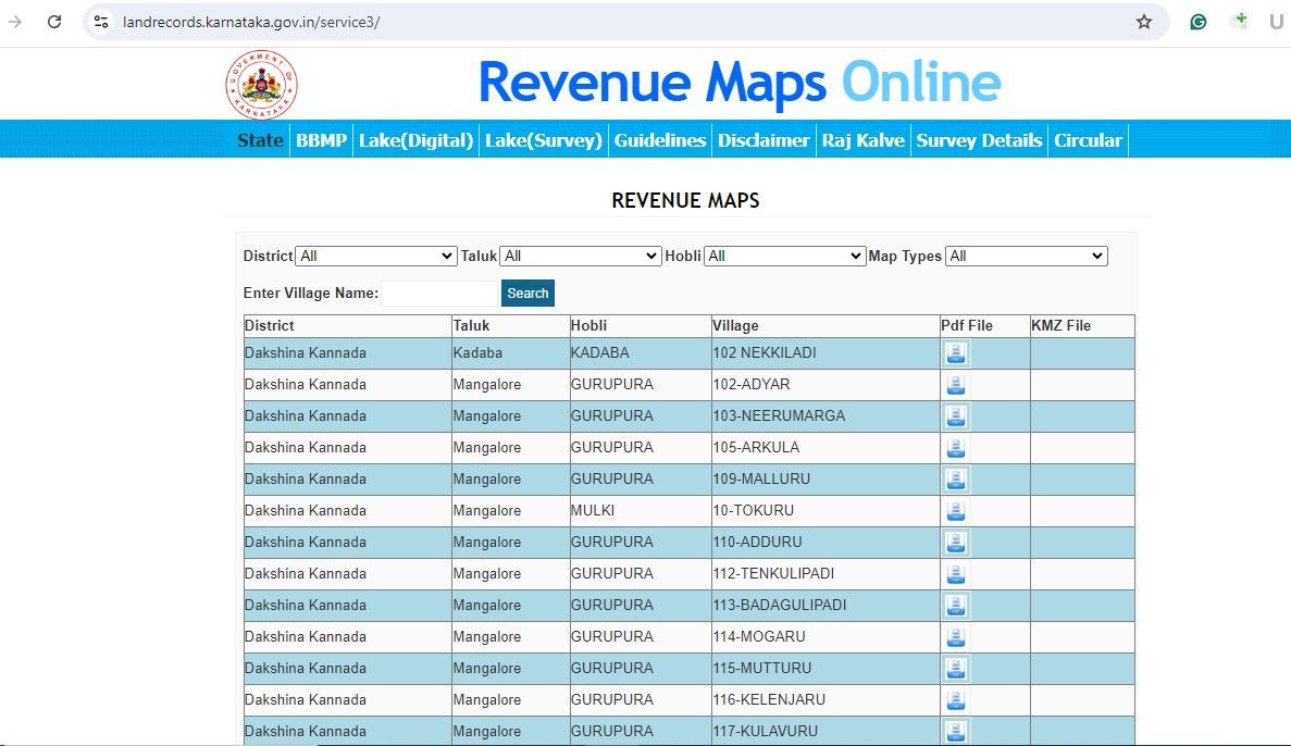 𝐁𝐡𝐮 𝐍𝐚𝐤𝐬𝐡𝐚 𝐊𝐚𝐫𝐧𝐚𝐭𝐚𝐤𝐚 𝟐𝟎𝟐𝟓: Check Land Maps in Karnataka Online