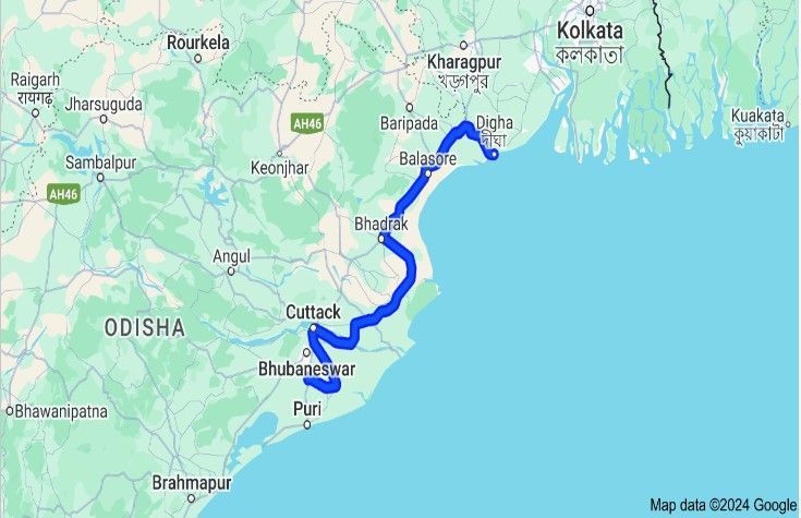 NH 316 - भुवनेश्वर ते पुरी महामार्ग