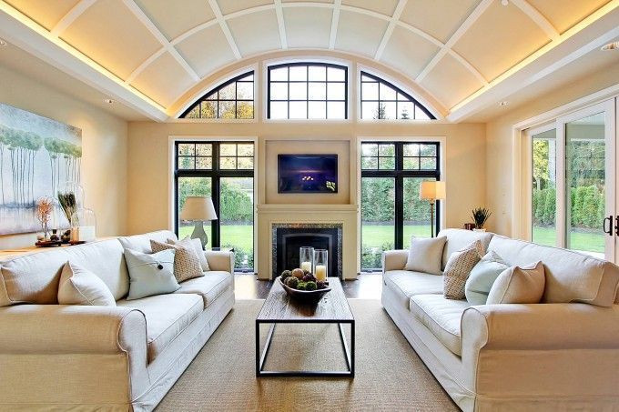 Living Room Ceiling Arch Timeless Elegant Barrel Vaulted Living Room