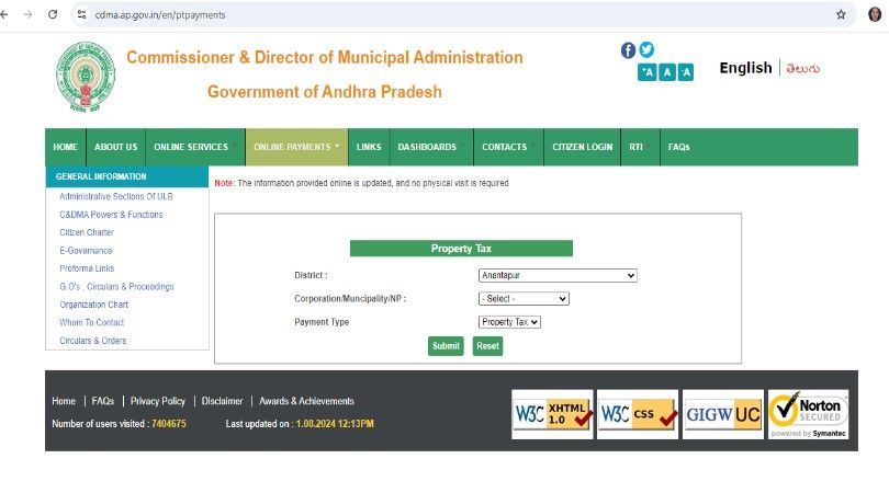 Property Tax AP 2024: Pay Property Tax in Andhra Pradesh Online