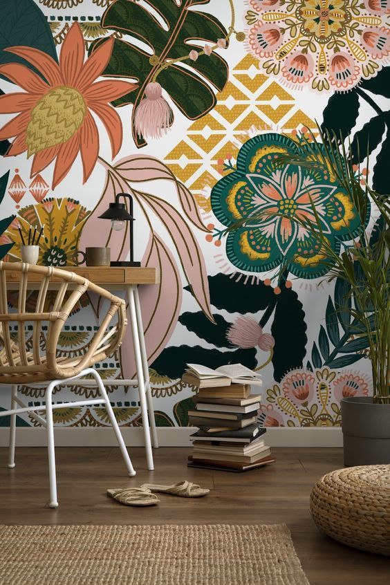 5 Study Wallpaper Designs To Create A Positive Environment