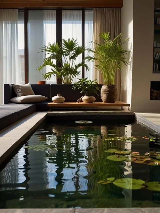 7 Stunning Indoor Pond Ideas for Your Home- For A Splash of Serenity