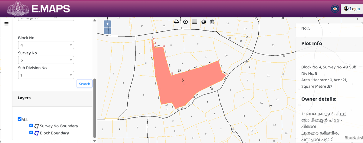 eMaps Kerala Online: View Land Maps or Bhu Naksha Kerala