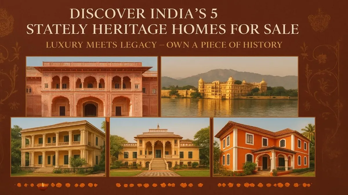 Royal Retreats: 5 Heritage Properties on Sale Across India