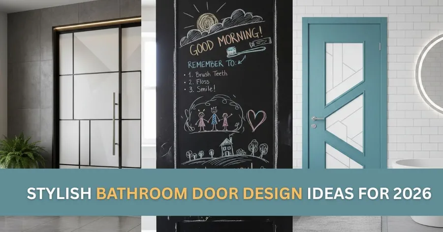 Latest Bathroom Door Design Ideas 2026 | Aluminium, PVC and Glass Options