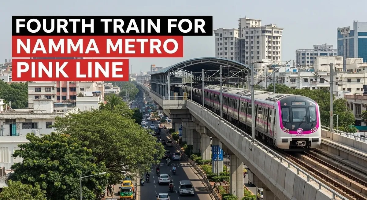 Namma Metro Pink Line Adds Fourth Train Ahead of Launch