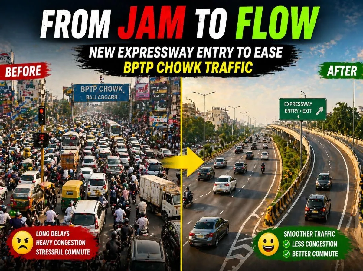 Ballabgarh BPTP Chowk Jam Relief: Expressway Cut Plan Announced in ...