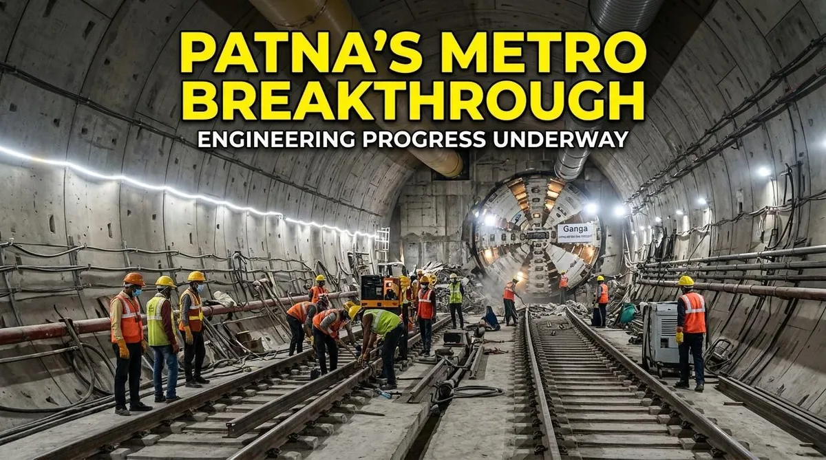 Patna Metro Advances with 7 km Underground Tunnel Near Completion