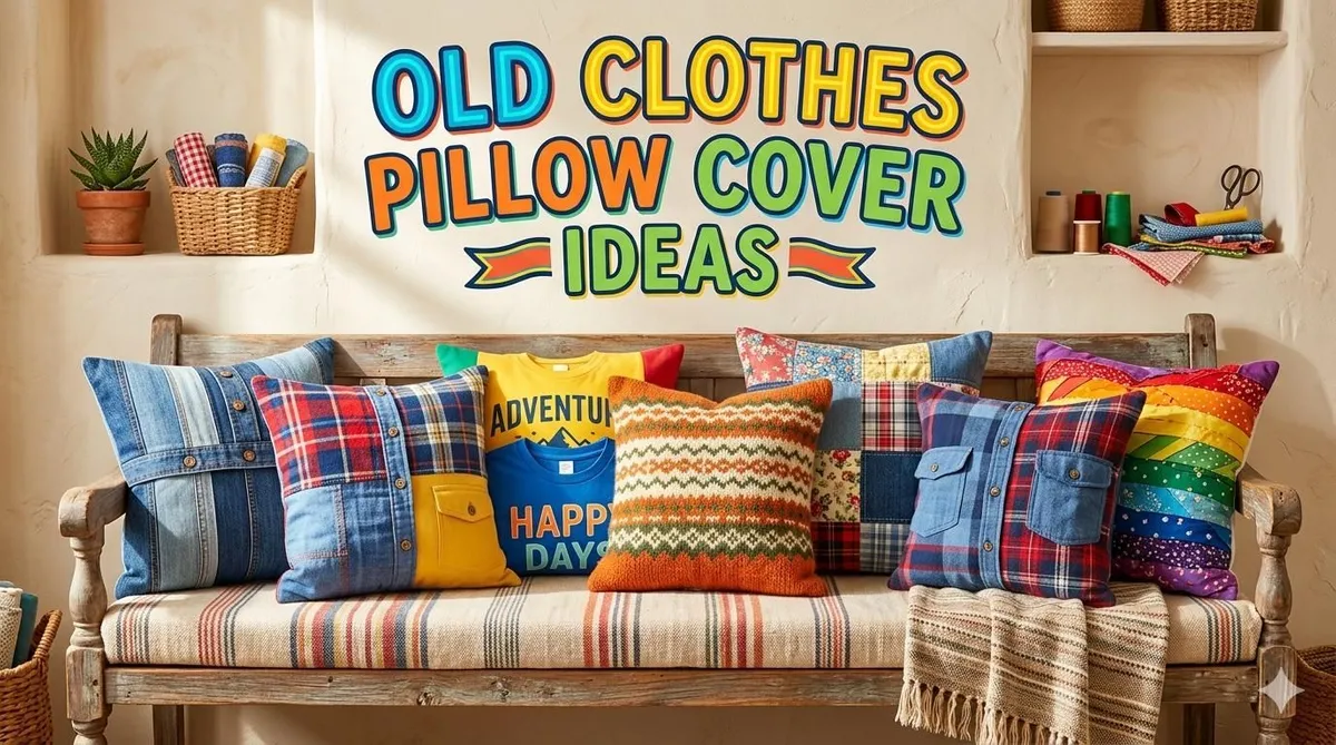10 Creative Pillow Cover Ideas Made From Old Clothes
