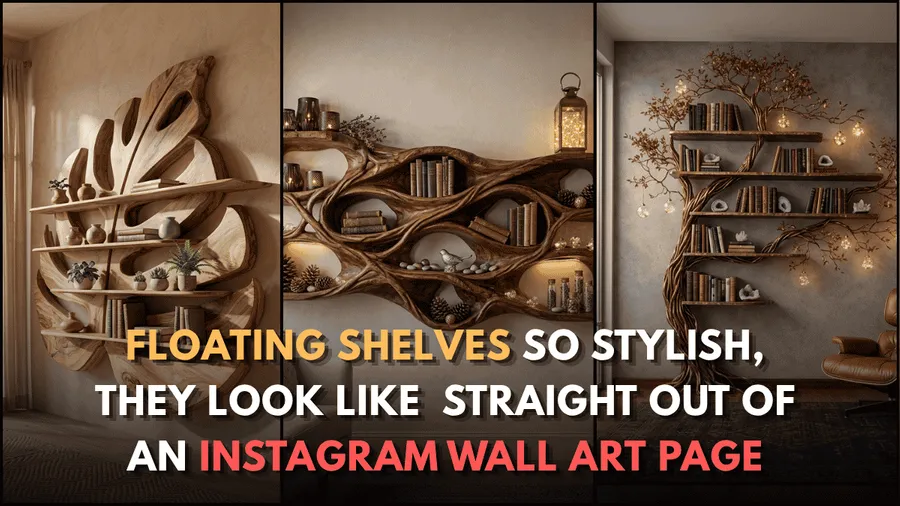 Artistic Floating Shelves Designs That Look Like Wall Art