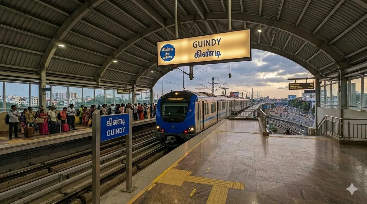 Guindy Metro Station on Chennai Blue Line: Key Metro Stop Near Chennai ...