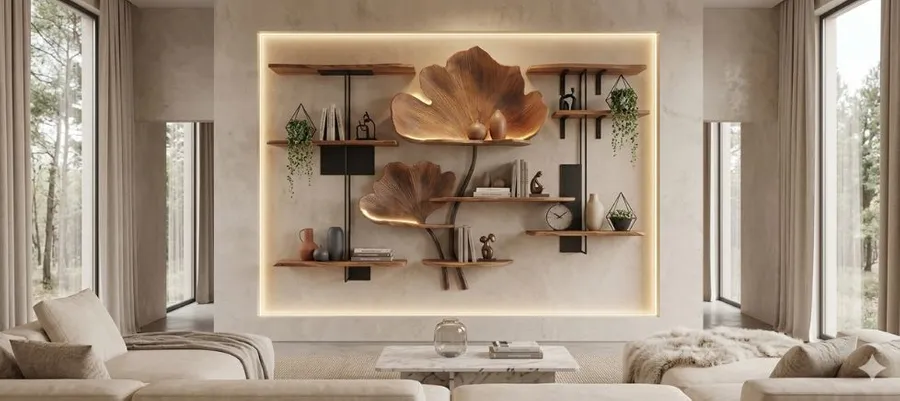 Artistic Floating Shelves Designs That Look Like Wall Art