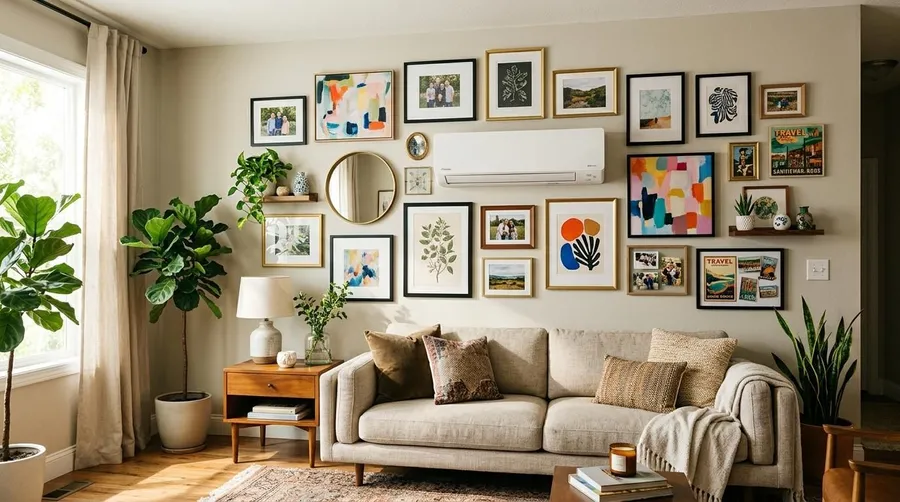 10 Stylish Ways to Hide a Wall AC Unit and Messy Piping at Home