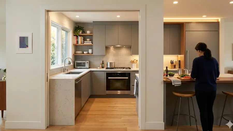 11 खूबसूरत Closed Kitchen Design आइडिया, जो आपके मॉडर्न घर को देंगे ...