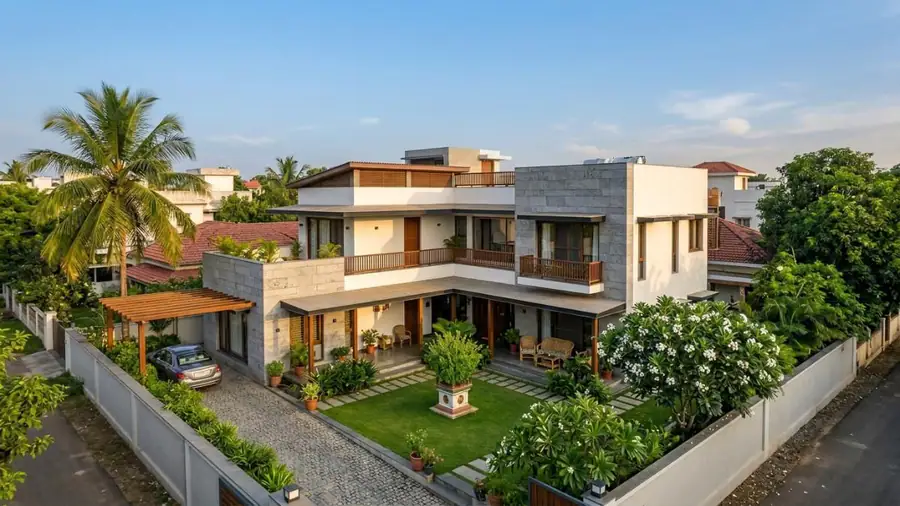 12 Modern L-Shaped House Designs with Floor Plans and Elevation Ideas