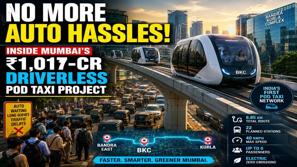 Mumbai’s First Driverless Pod Taxi Cleared for BKC: 22 Stations Planned