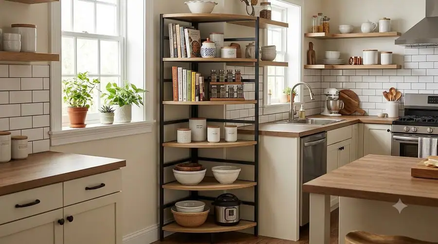 10 Corner Shelf Ideas for Kitchens That Maximize Storage and Style