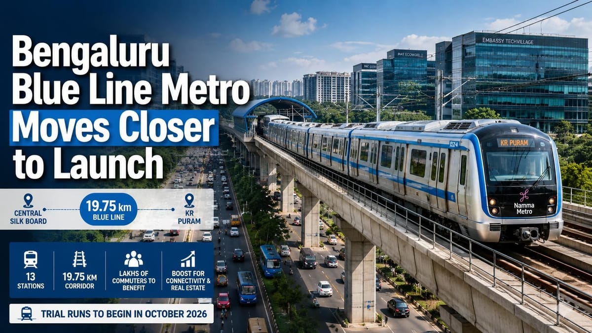 Bengaluru Outer Ring Road Metro Trial Runs to Begin in October on 19.75 ...
