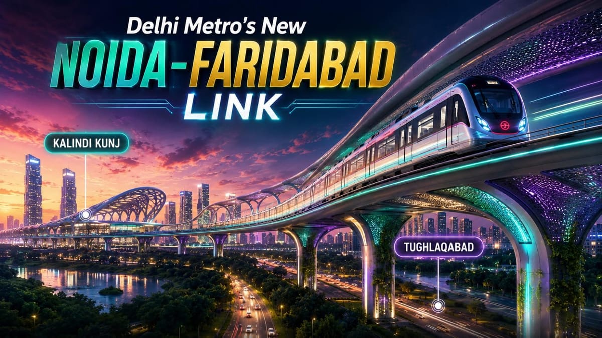 Delhi Metro's 3.9-km Kalindi Kunj-Tughlaqabad Corridor to Connect Noida ...
