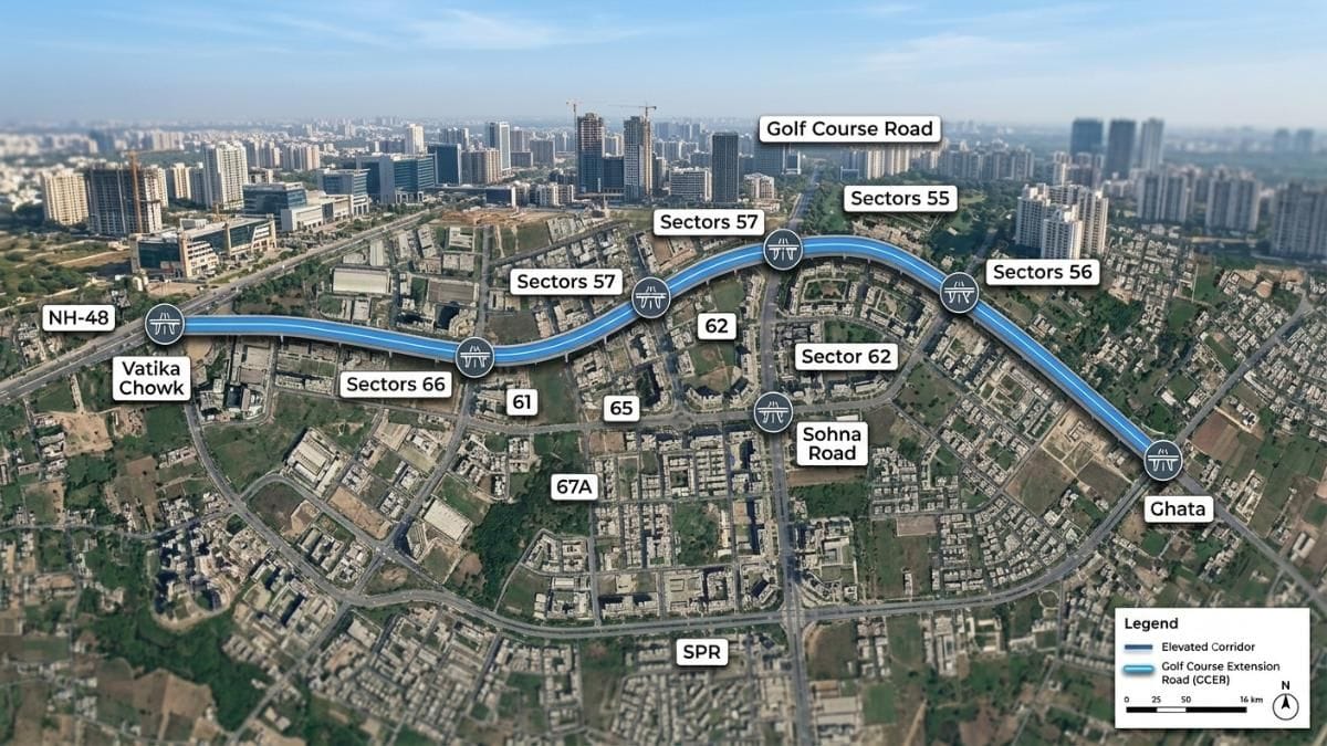 No More Traffic Jams: Golf Course Extension Road in Gurugram to Get a ...