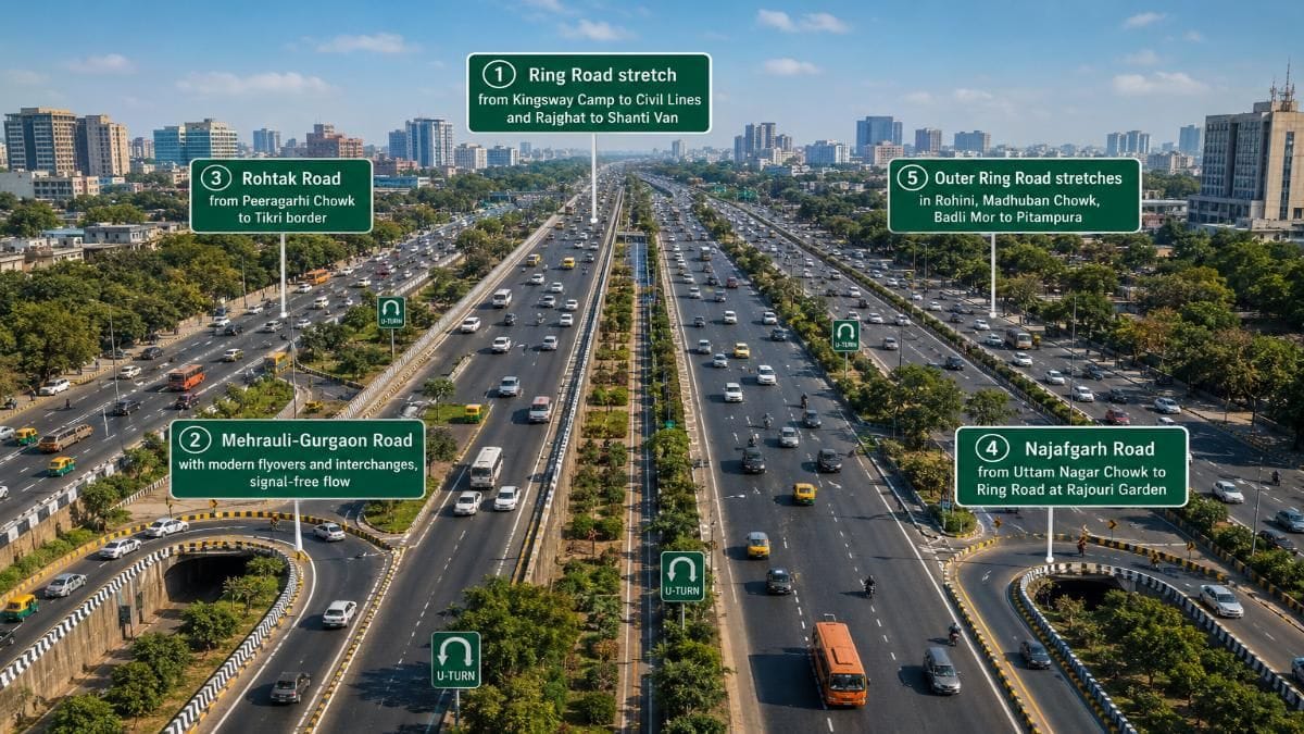 Delhi's Big Traffic Fix: 25 Busy Junctions to Get U-Turns Instead of ...