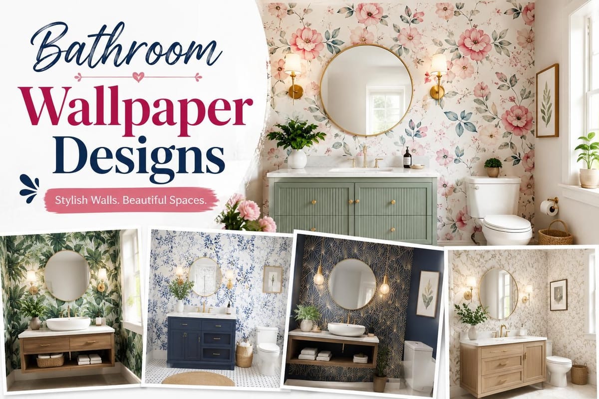 10 Bathroom Wallpaper Designs That Instantly Elevate the Space