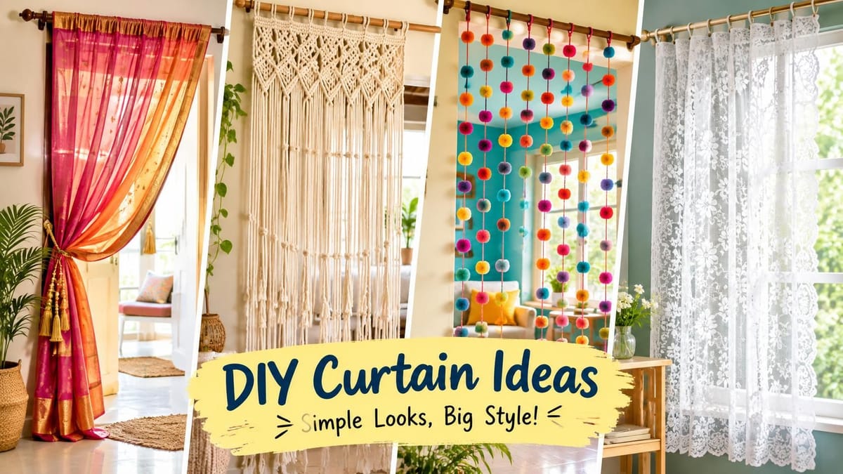 10 DIY Curtain Ideas to Give Your Windows a Creative Makeover
