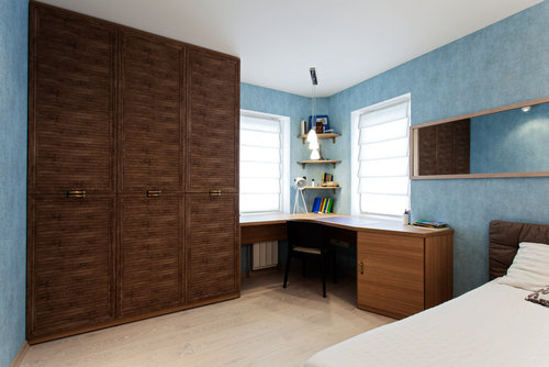 15 Stone Almirah Designs on a Wall with Wooden Front