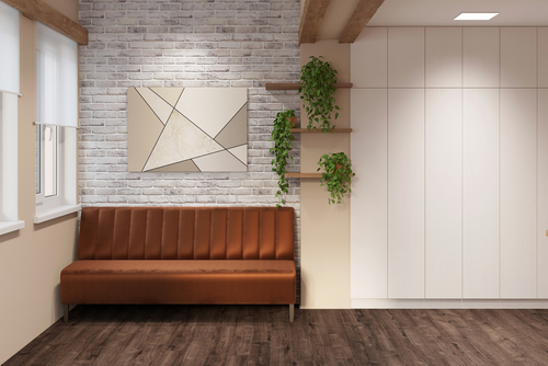 15 Stone Almirah Designs on a Wall with Wooden Front