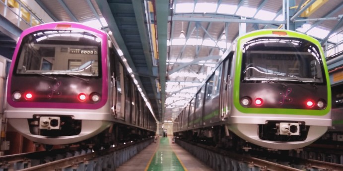 JP Nagar Metro Station in Bangalore - on Green Line of Namma Metro
