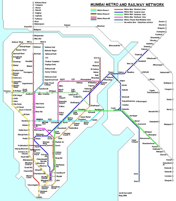 Metro Maps of Top Cities in India