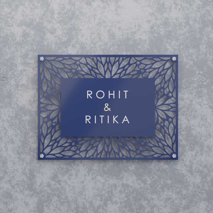 15 Attractive Steel Name Plates For Home - Design & Ideas