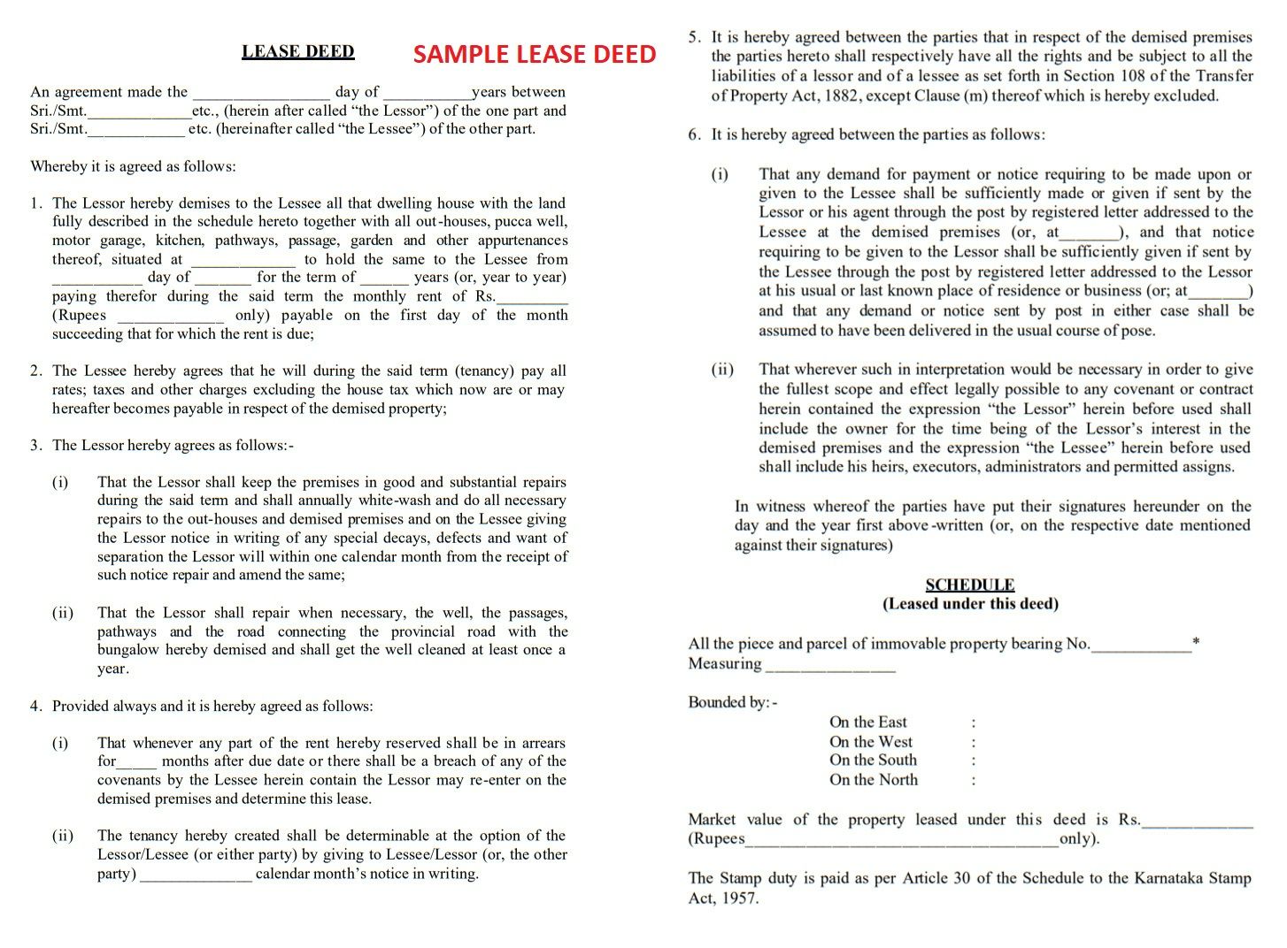 Difference Between Lease Deed And Leave License Agreement - Design Talk