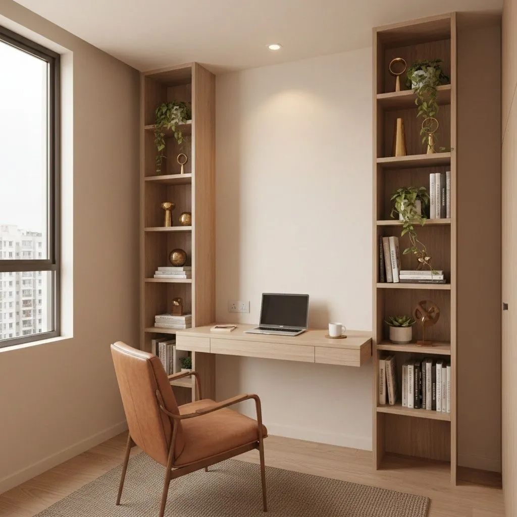 Compact Built-In Modular Home Office Interior Design