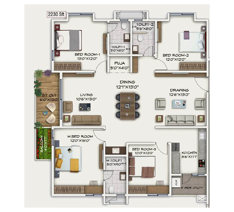 Sukhii Ubuntu in Puppalaguda, Hyderabad: Price, Brochure, Floor Plan ...